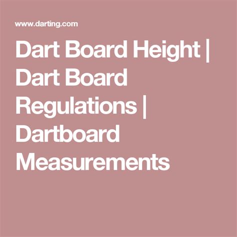 Dart Board Height Dart Board Regulations Dartboard Measurements Dart Board Regulations