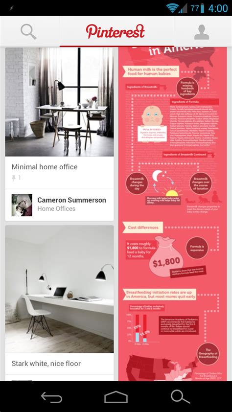 Review Pinterest For Android A Perfectly Designed Android App That S Not Just For Women