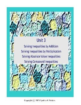 Algebra Textbook Unit By Creativity In The Classroom By Cynthia K Perkins