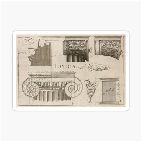Ionic Architecture Sticker For Sale By Escees Redbubble