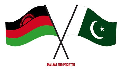 말라위와 파키스탄 국기가 교차하고 평평한 스타일로 흔들립니다 공식 비율 올바른 색상 경제에 대한 스톡 벡터 아트 및 기타 이미지 경제 국기 기 Istock