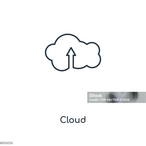 클라우드 개념 선 아이콘입니다 선형 클라우드 개념 개요 기호 디자인입니다 이 간단한 요소 그림 사용할 수 있습니다 웹 및 모바일 Ui Ux가 0명에 대한 스톡 벡터 아트 및