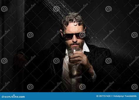 Problem Solving Man In Suit In Bathroom Have Problem Business Night