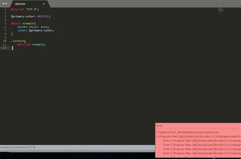 sass koala compile bị lỗi mọi người giúp với programming dạy