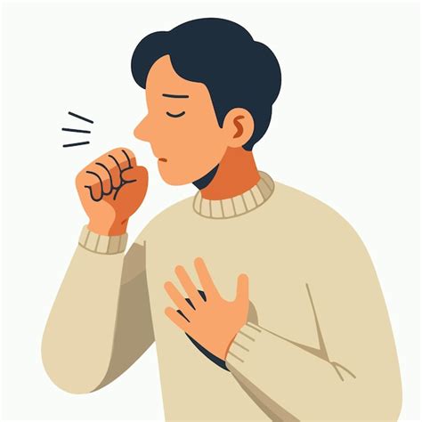 Premium Vector Vector Of Teenager Coughing In Flat Design Style