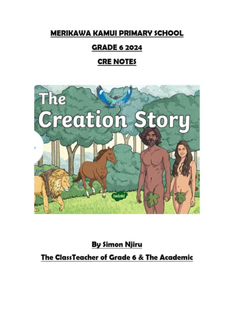 Cre Mkkps Grade 6 Complete Notes Pdf Neviim Genesis Creation Narrative