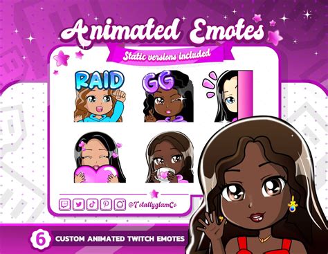 Custom Emotes 6 Animated Chibi Emotes Comission Chibi Etsy
