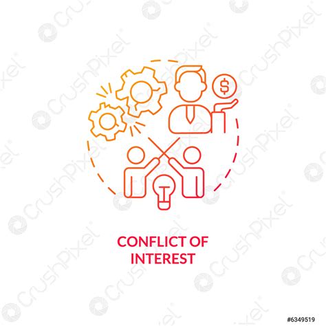 2d Gradient Conflict Of Interest Icon Concept Stock Vector 6349519 Crushpixel