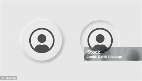 뉴모피즘 스타일의 사용자 아이콘입니다 비즈니스 아이콘 흰색 Ui Ux 프로필 기호입니다 남자 아바타 사회 사람 원 안의 실루엣
