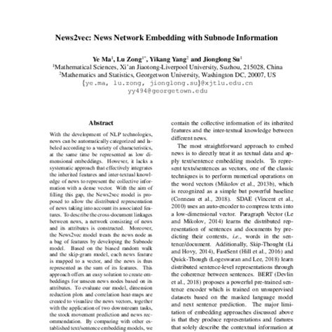 News2vec News Network Embedding With Subnode Information Acl Anthology