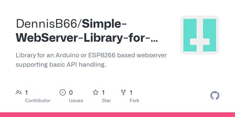 Github Dennisb66simple Webserver Library For Arduino Library For An