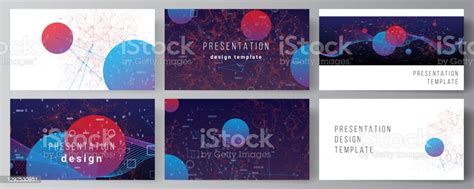 프레젠테이션의 벡터 레이아웃은 프레젠테이션 브로셔를 위한 다목적 템플릿인 디자인 비즈니스 템플릿을 슬라이드합니다 인공 지능 빅 데이터 시각화 양자 컴퓨터 기술 개념 0명에