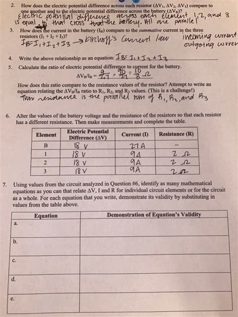 Comparing Series And Parallel Circuits Worksheet Answer Key