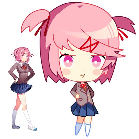 Hd Chibi Natsuki Menu Sprite Rddlc