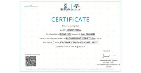 siddharth rai on linkedin successfully completed the programming with python training from…