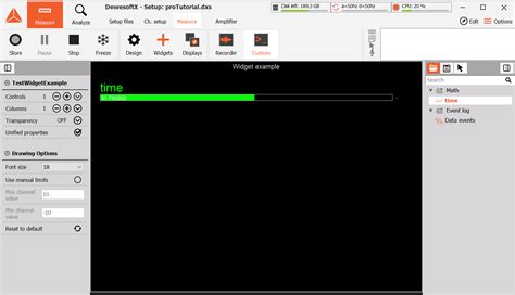 c widget plugin dewesoft
