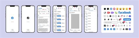 Premium Vector Facebook Design Screen Social Media Social Network Interface Template Homepage