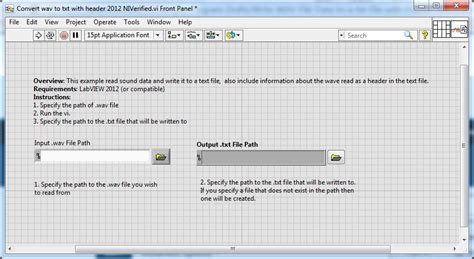 Write Wav File Data To A Txt File With Header Information Using Labview Ni Community