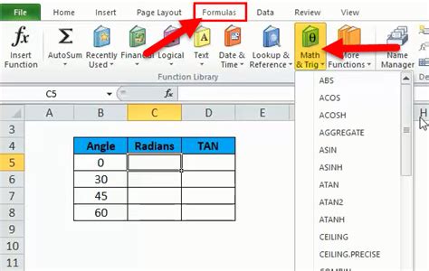 Tan In Excel Formula Examples How To Use Tan Function In Excel