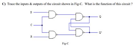 Solved C Trace The Inputsandoutputs Of The Circuit Shown In