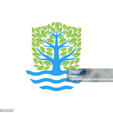 트리 로고 디자인 벡터 일러스트레이션 자연 농업 및 농장 사업을위한 창조적 인 디자인 개념의 추상 나무 로고 벡터 트리 로고 아이콘 기호 및 기호 벡터 디자인 그림입니다