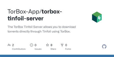 Github Torbox Apptorbox Tinfoil Server The Torbox Tinfoil Server Allows You To Download