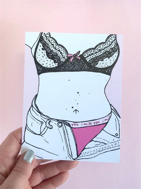 I Miss You Sex Positive Card Etsy