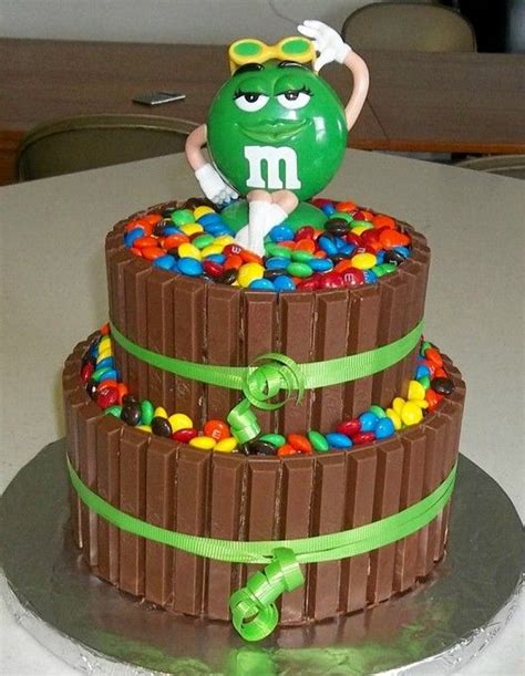 Green Mandm Cake Kit Kat Cake Kitkat Cake