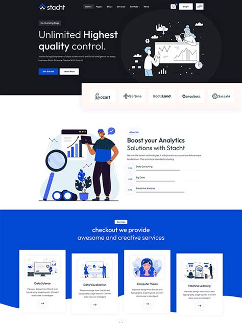 stacht data science and analytics bootstrap 5 template