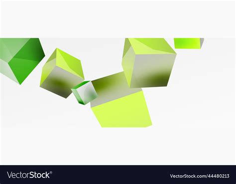 3d Cubes Abstract Background Composition Vector Image