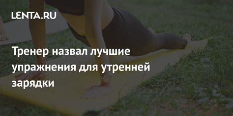 Тренер назвал лучшие упражнения для утренней зарядки ЗОЖ и фитнес Спорт