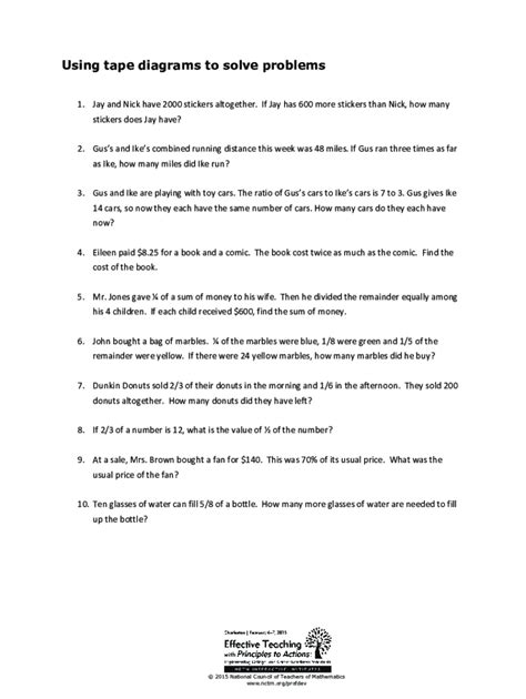 Solve Additive Compare Word Problem Modeled With Tape Diagra