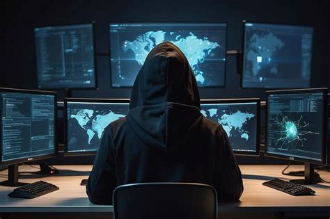 Mysterious Hacker In Dark Hoodie Breaking Into Systems Techthemed