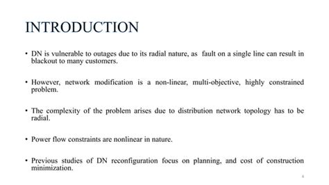 Distribution Network Reconfiguration For Loss Reduction And Voltage Ppt