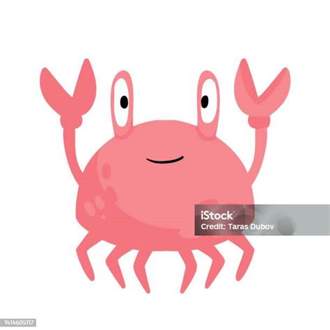 재밌는 게 발톱이있는 분홍색 조개 귀여운 아이들이 그림을 그립니다 갈고리 발톱에 대한 스톡 벡터 아트 및 기타 이미지 갈고리 발톱 게 귀여운 Istock