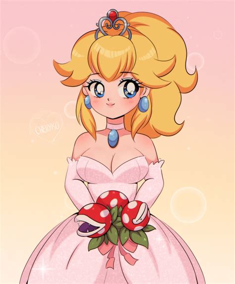 Princess Peach Piranha Plant And Princess Peach Mario And More Drawn By Chellyko Danbooru