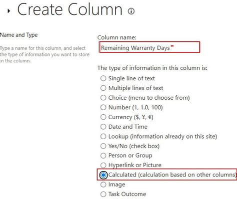 Sharepoint Calculated Column Date Examples