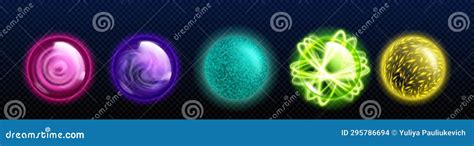 Game Fantasy Glowing Orb With Magic Power Stock Vector Illustration