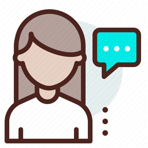 Chat Communication Female Message User Woman Icon Download On Iconfinder