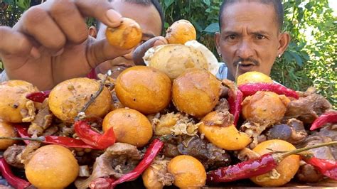 Spicy Adobong Bahay Itlugan Ng Manok Or Guya Outdoor Cooking Youtube