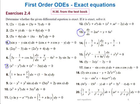 solved first order odes exact equations 13 x у у х dx