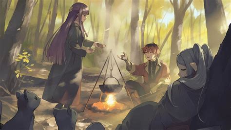 Frieren Friends Hd Anime Wallpaper Journeys End Moments In The Forest
