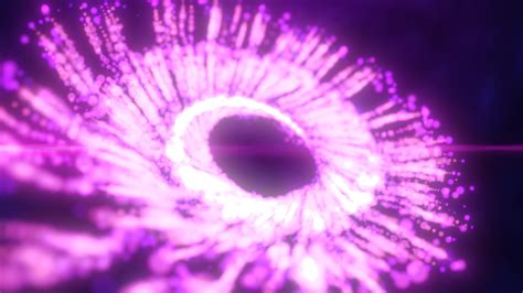 Abstract Flying In A Spiral In A Whirlwind Purple Bright Luminous Particles Magical Energy