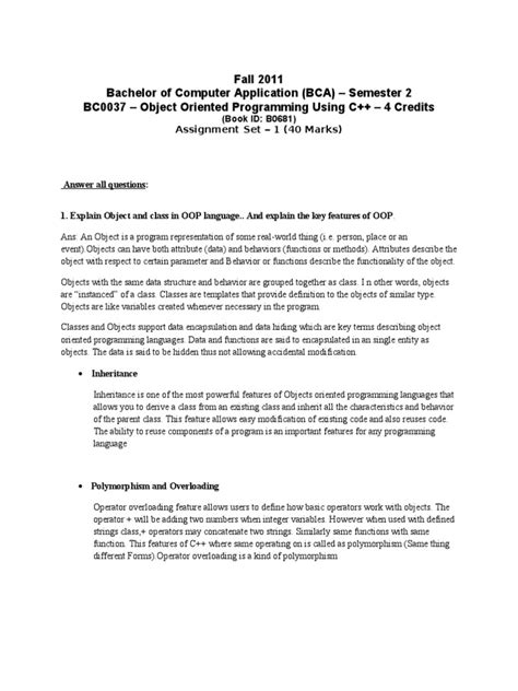 Bc0037 Programming Using C Pdf Inheritance Object Oriented