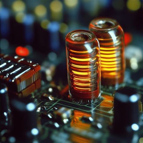 A Closeup View Of A Resistor Capacitor And Inductor In An Electronic Device Highlighting Their P