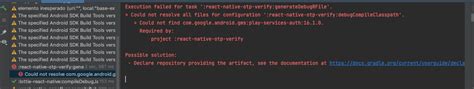 android build is not working · issue 67 · faizalshap react native otp verify · github