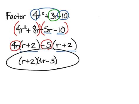 Factoring Trinomials When Leading Coefficient Is Not 1 Math Showme