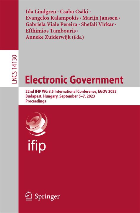Electronic Government 22nd Ifip Wg 85 International Conference