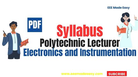 Latest Syllabus Of Kerala Psc Polytechnic Lecturer Electronics And Instrumentation Download Pdf