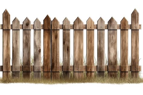Premium Ai Image Wooden Fence Isolated On White Background Ai Generated